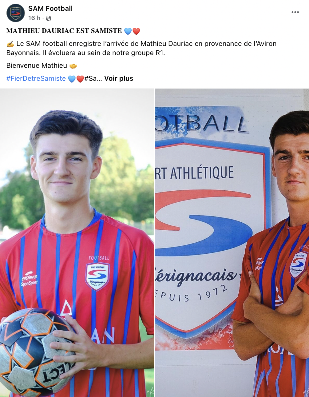 Mercato : deux recrues pour le SA Mérignac (R1) - Foot-Gironde
